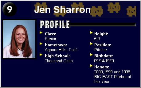 Jennifer Sharron, University of Notre Dame